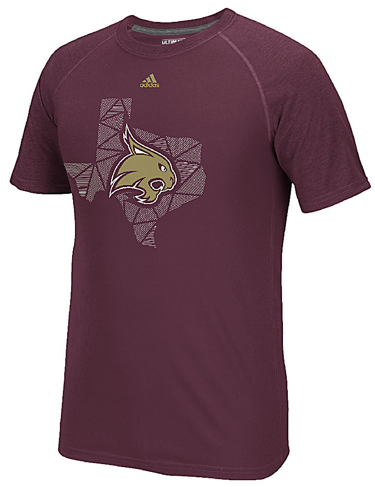 Texas State Bobcats Maroon Geometric Climalite Short Sleeve Shirt by ...