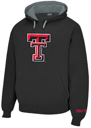 Texas Tech Red Raiders Mens Black Embroidered Icon Hoodie Sweatshirt ...
