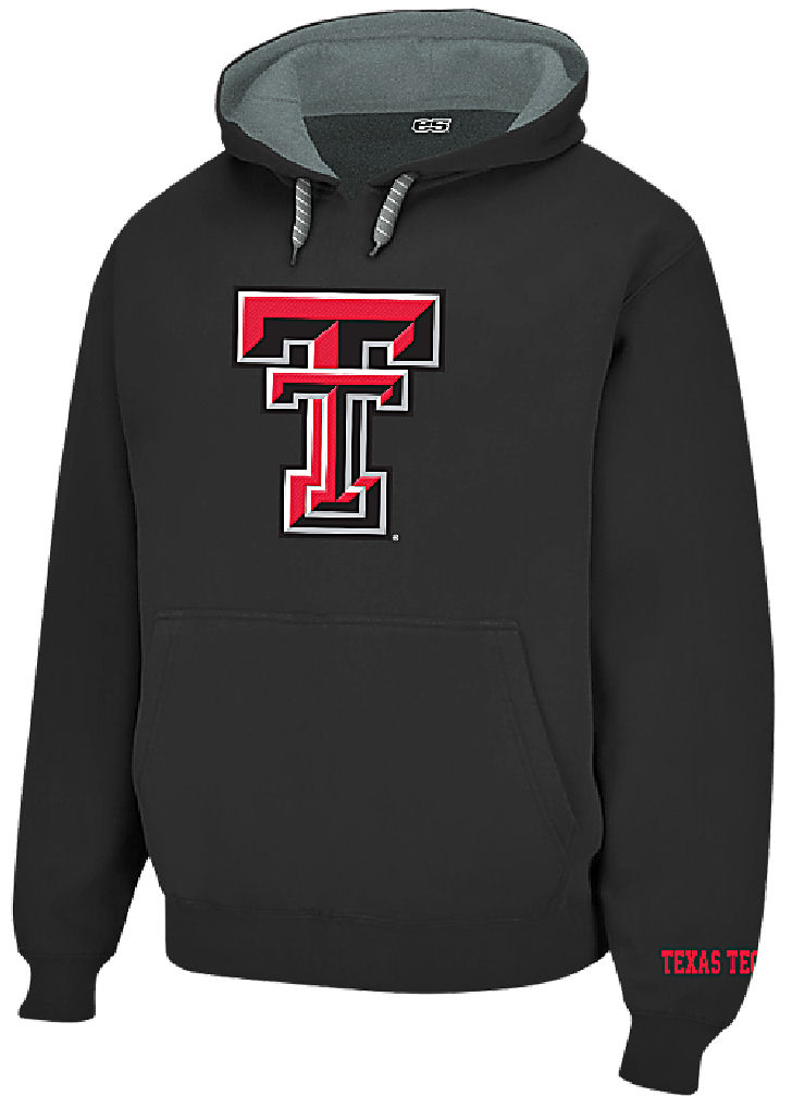 Texas Tech Red Raiders Mens Black Embroidered Icon Hoodie Sweatshirt ...