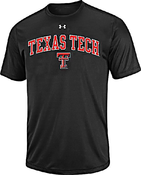 Texas Tech Red Raiders Black Poly Dry HeatGear NuTech Performance Shirt ...