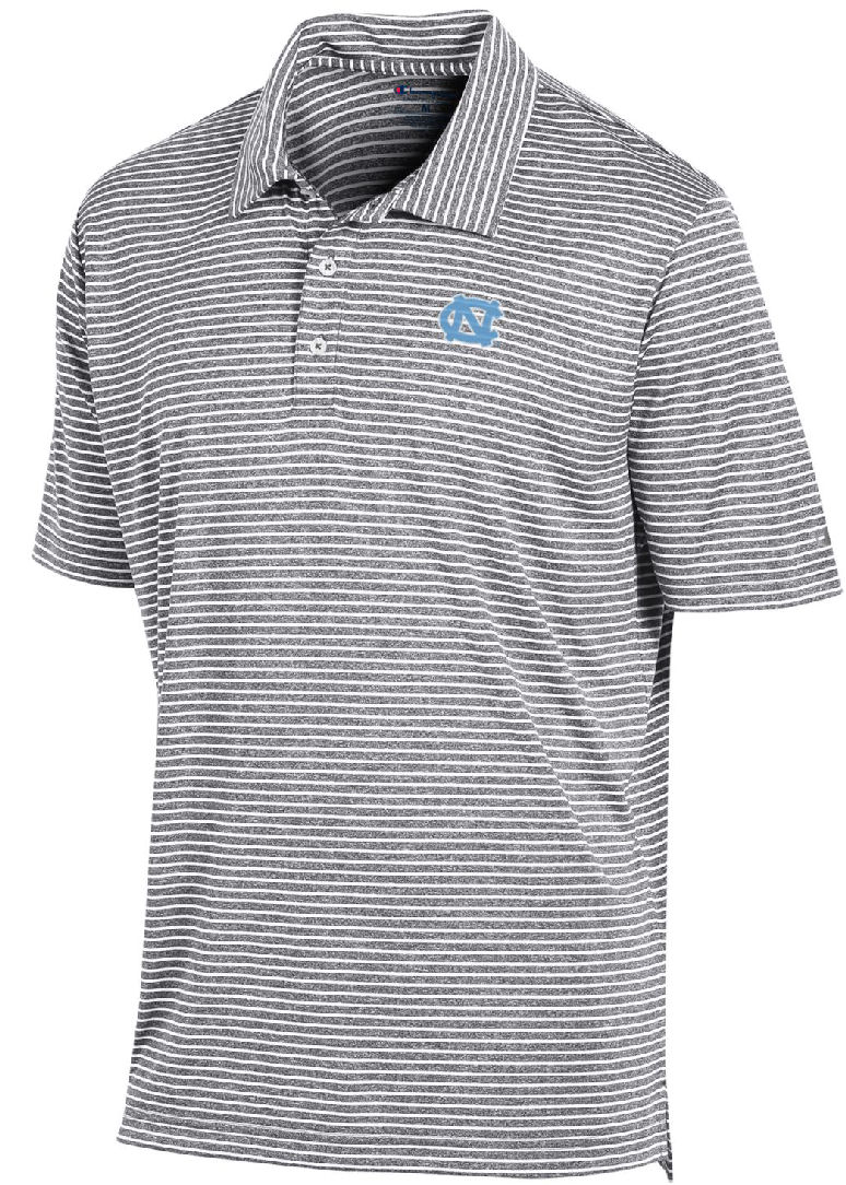UNC Tar Heels Mens Grey Stadium Stripe Synthetic Polo Shirt by Champion ...