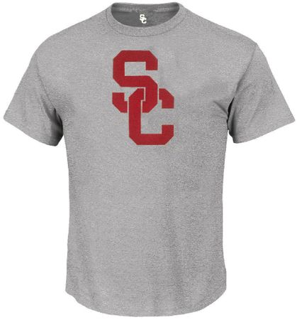 Southern Cal Trojans Interlock SC Athletic Grey Short Sleeve T Shirt ...