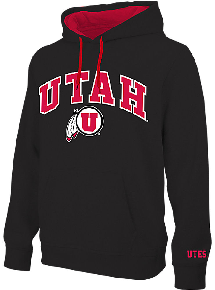 NCAA Utah Utes Black Embroidered College Classic Hoodie Sweatshirt ...