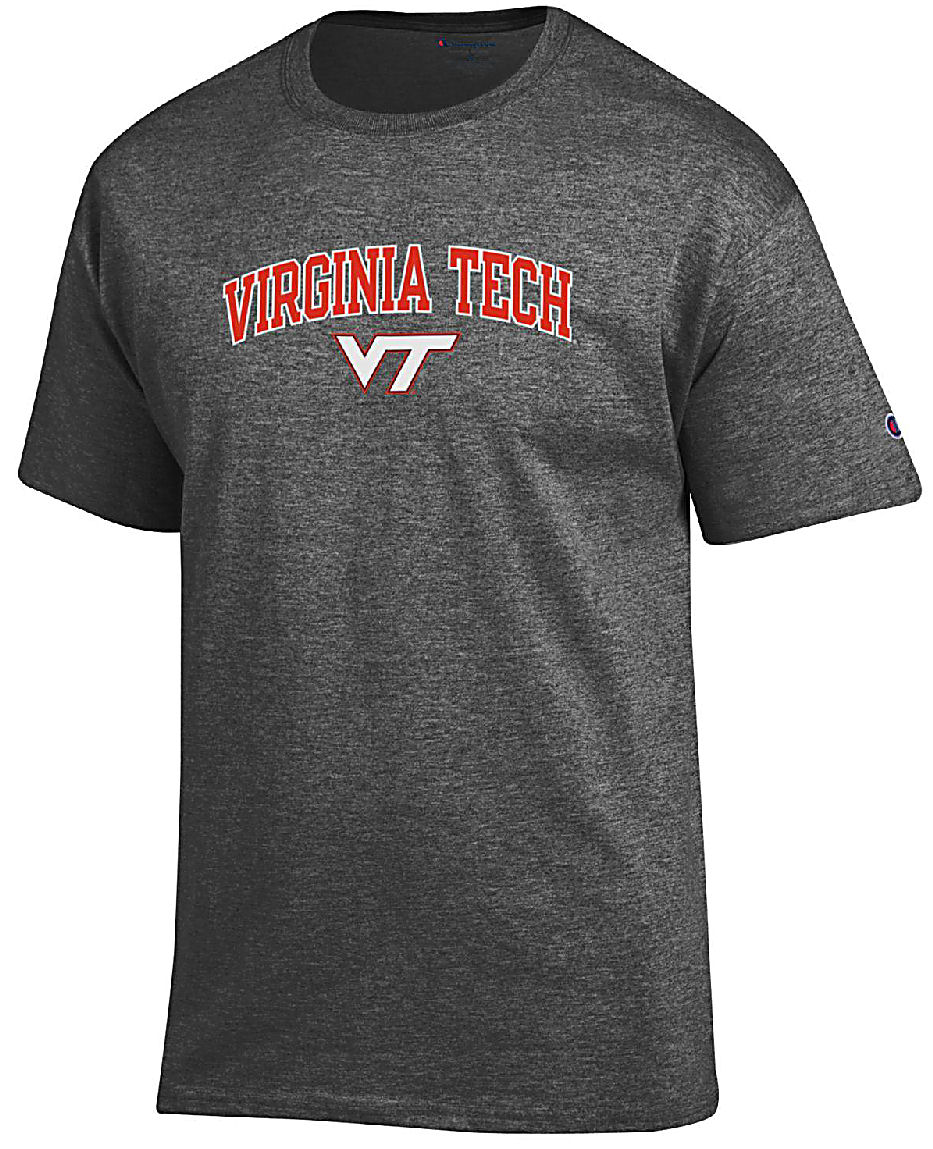 Virginia Tech Hokies Granite Heather Champion Campus Short Sleeve Tee ...