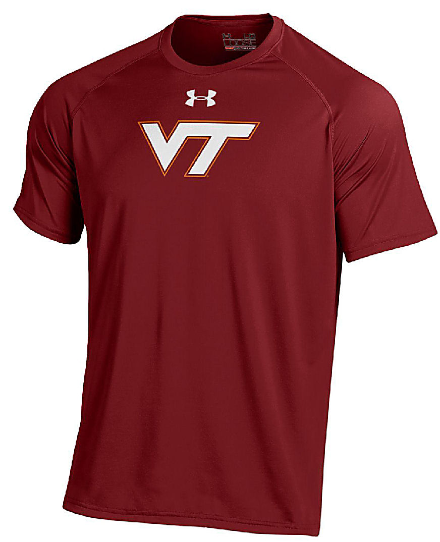 Virginia Tech Hokies Under Armour Poly Dry Logo HeatGear Nu Tech Short ...