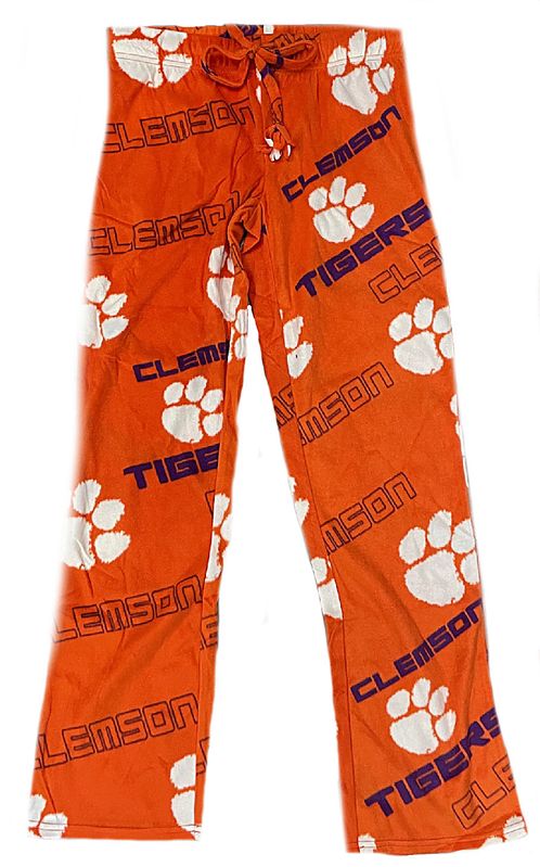 Women's Clemson Tigers Orange Poly Microfiber Pajama Pants | Clemson ...