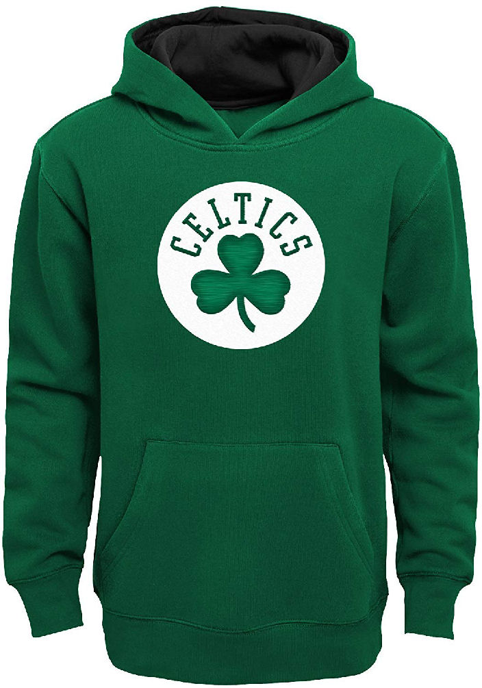Youth Boston Celtics Primary Logo Tackle Twill Applique Hoodie ...
