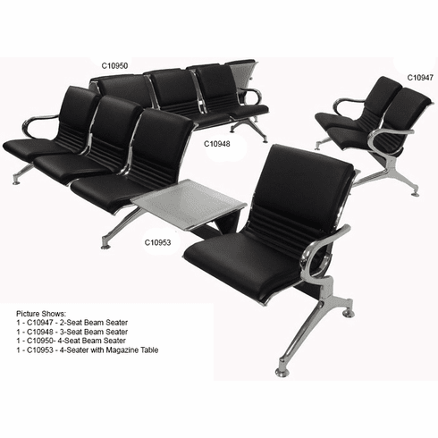 2-Seater Upholstered Beam Seating - InStockChairs