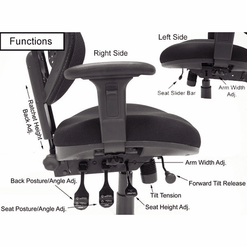 24/7 Heavy-Duty Office Chair - 400-Lb. Capacity