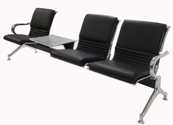 Upholstered Beam Seating - 3-Seater with Magazine Table