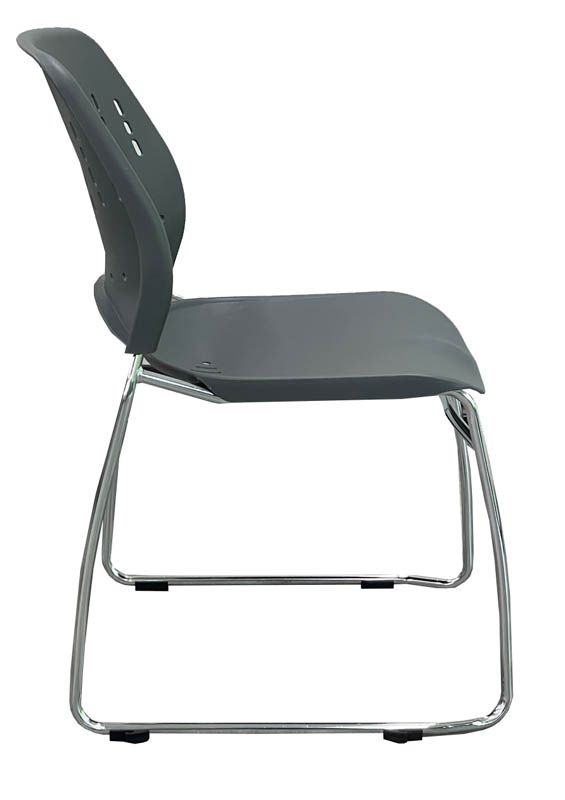 300 Lbs. Capacity Premium Ganging Office Stack Chair in Gray