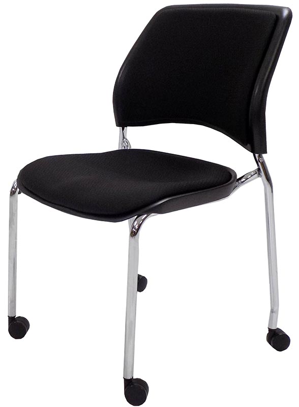 300-Pound Capacity Padded Stacking Chair on Casters