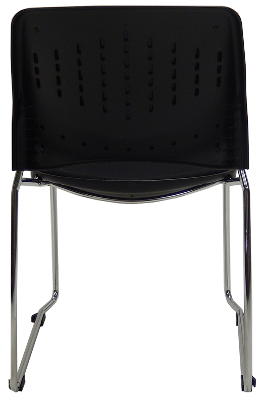 Padded Ganging Office Stacking Chairs, 300-Pound Capacity