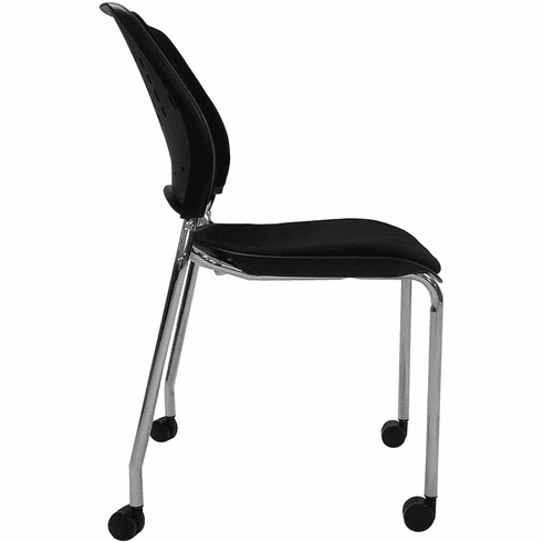 300-Pound Capacity Padded Stacking Chair on Casters