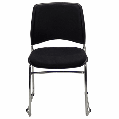 Padded Ganging Office Stacking Chairs, 300-Pound Capacity