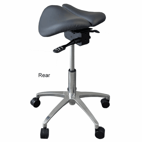 300 Lbs. Capacity Split Seat Saddle Medical Stool - 22 to 29 Inch Seat ...