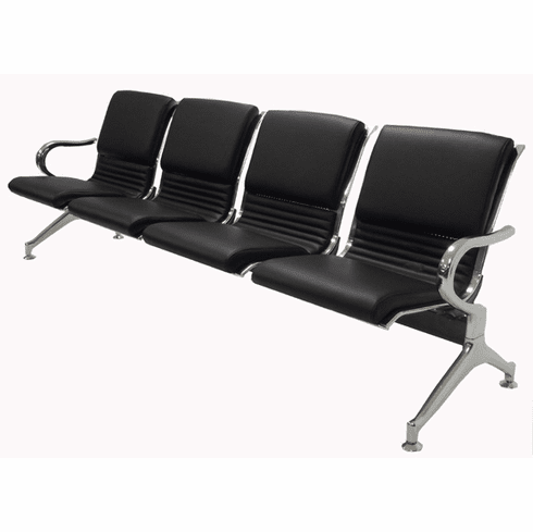 4-Seat Beam Airport Seating with Arms - InStockChairs
