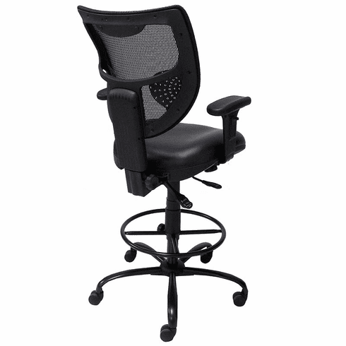 400-Pound-Capacity Antimicrobial Vinyl Drafting Stool