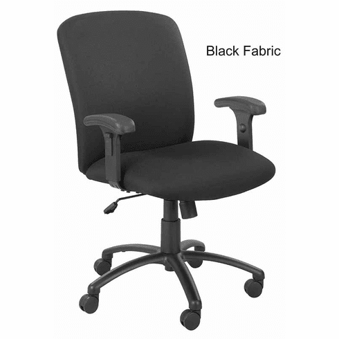 500 Lbs. Capacity High Back Big & Tall Chair in Black Fabric or Vinyl