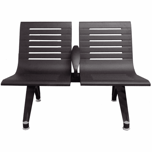 Aero Steel Public Beam Seating Series - 2-Seat Beam Seater in Black Shadow