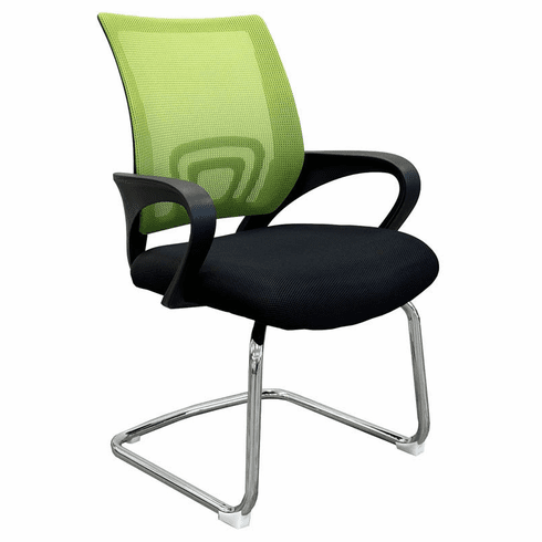 All Mesh Cushioned Sled Base Guest Chair in 4 Colors