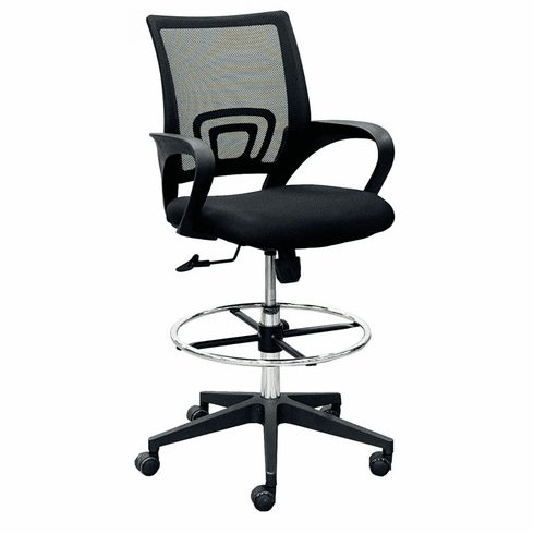 All Mesh Cushioned Swivel Office Desk Stool in 4 Colors - 23.5" - 32.5 ...