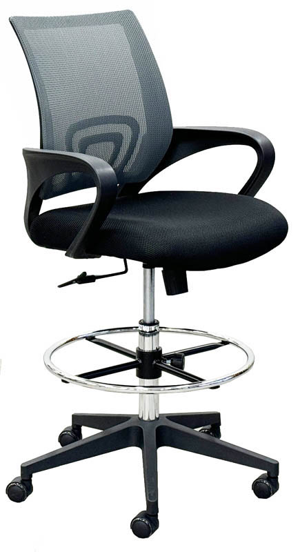 All Mesh Cushioned Swivel Office Desk Stool in 4 Colors - 23.5" - 32.5 ...