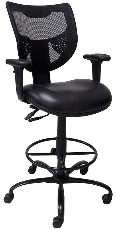 400-Pound-Capacity Antimicrobial Vinyl Drafting Stool