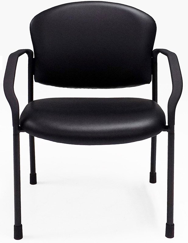 Antimicrobial Vinyl Reception Chair with Casters & Glides