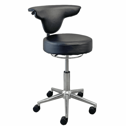 Antimicrobial Vinyl Medical Stool with Backrest
