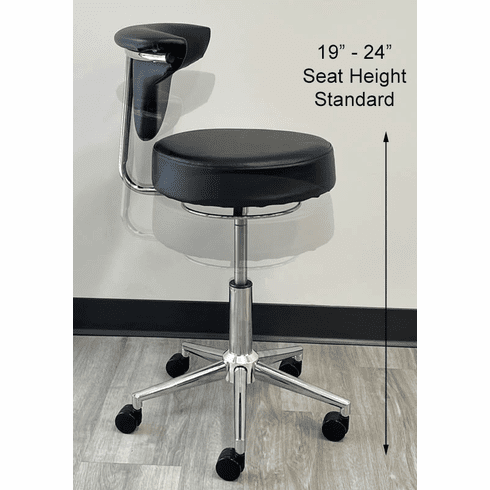 Antimicrobial Vinyl Medical Stool with Backrest