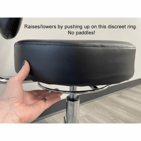 Antimicrobial Vinyl Medical Stool with Backrest