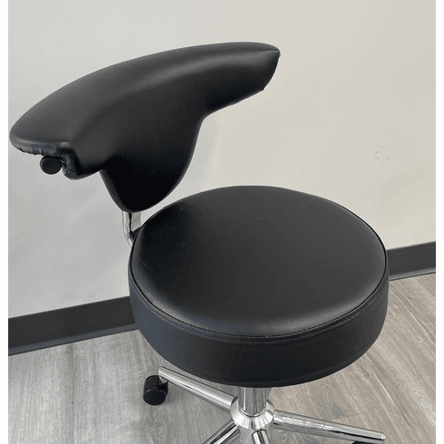 Antimicrobial Vinyl Medical Stool with Backrest