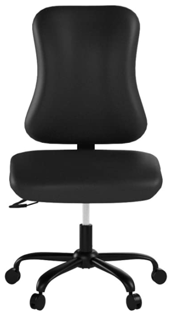 400 Lbs. Capacity Big & Tall Black Fabric Armless Task Chair