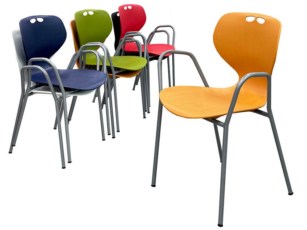 Classroom Stack Chair 300-Pound Weight Capacity - Set of 4