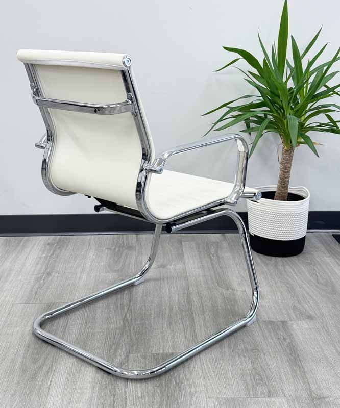 Modern Leather Guest Office Chairs - 250-Pound Capacity