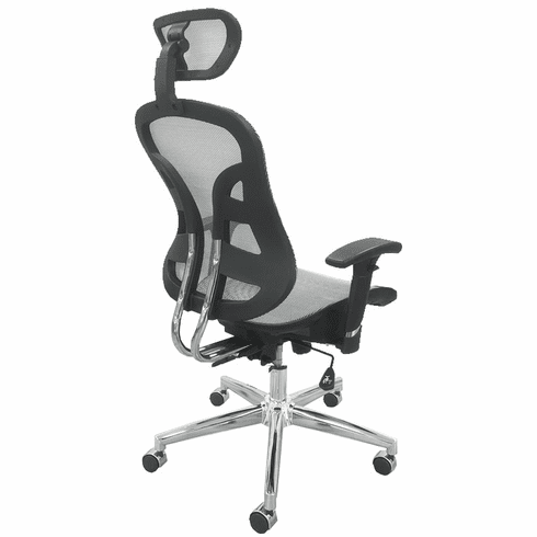 Executive Office Chair in Silver Gray Mesh