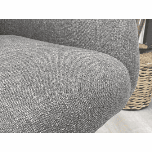 Gray Fabric Low Back Retro Swivel Guest Chair