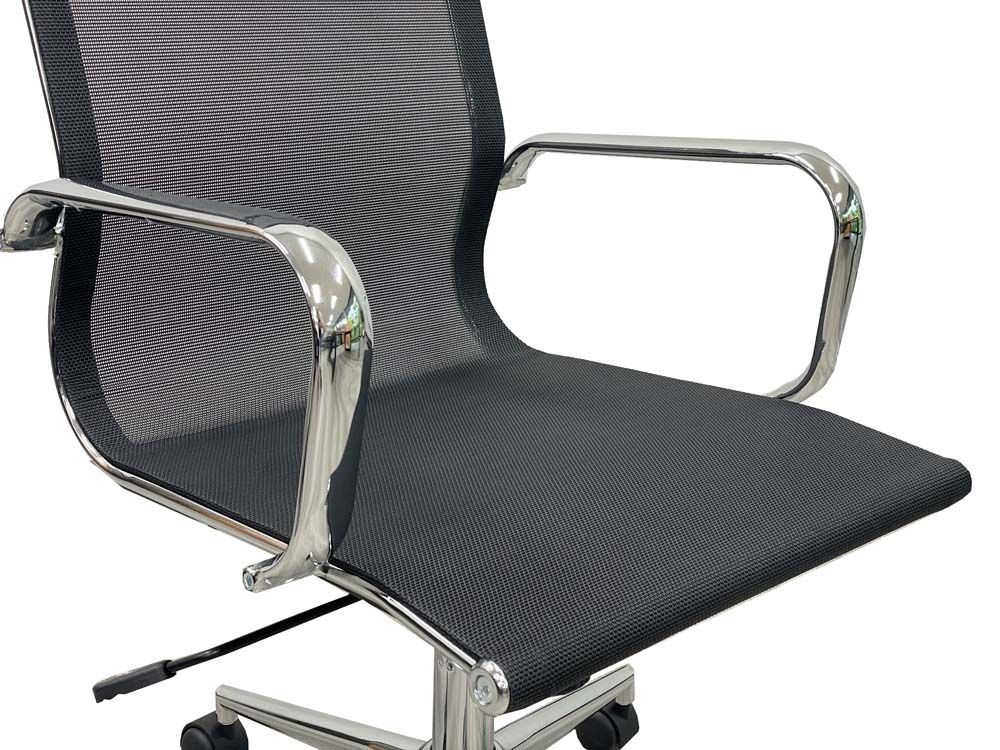 High Back Conference Chair in Black Mesh