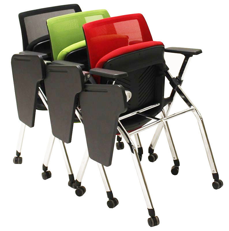 Nesting Chair with Desk Arm, Flip-Up Seat & Mesh Back