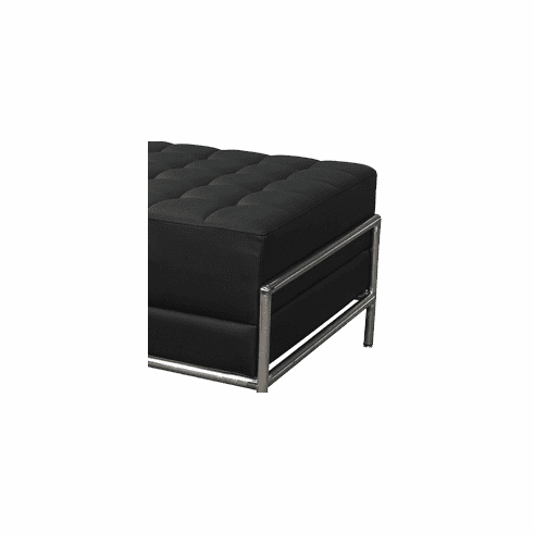 Two Person Black Vinyl Modular Bench