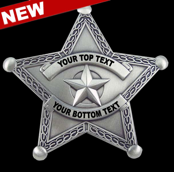 Custom 5-Point Silver Star Badge