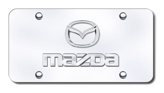 Front Large Stainless Plate With Mazda Logo