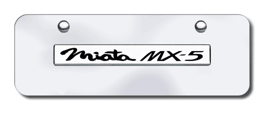 Front Small Stainless Plate With Chrome Miata MX-5 Logo