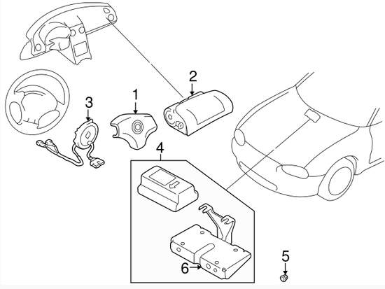 Genuine Mazda Miata OEM Air Bag Module 1999-2005