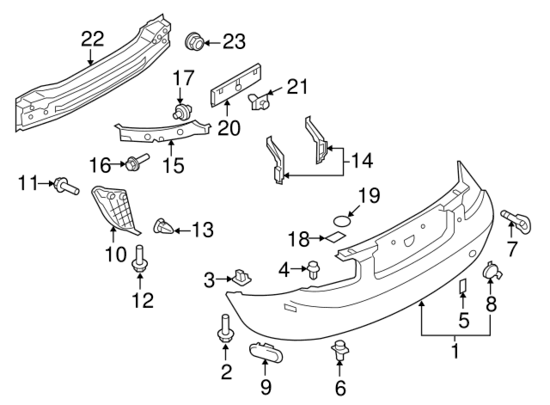 Genuine Mazda Miata OEM Rear Bumper Reflector Left (Driver Side) 2006-2008