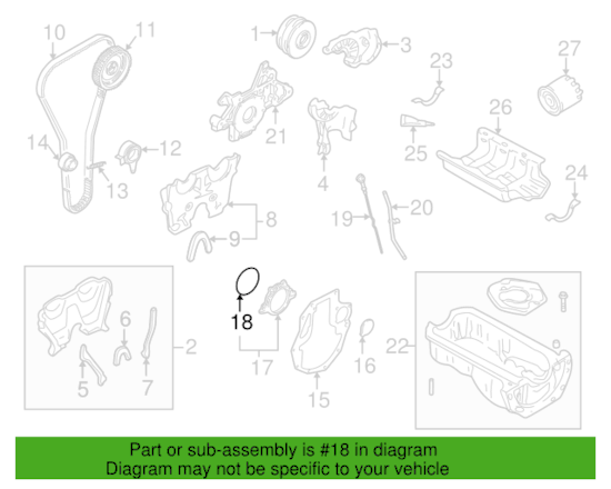 Genuine Mazda Miata OEM Rear Main Seal 1990 1.6