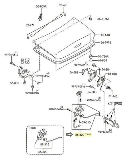 Genuine Mazda Miata OEM Trunk Lock Actuator Motor (LOCK LID) 2001-2002