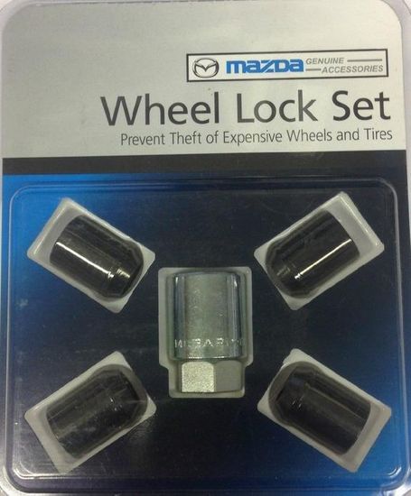 Genuine Mazda Miata OEM Wheel Locks Set Black 2006-2015