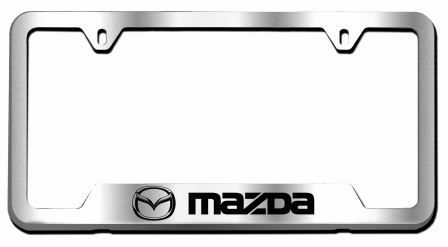 Genuine Mazda OEM Brushed License Plate